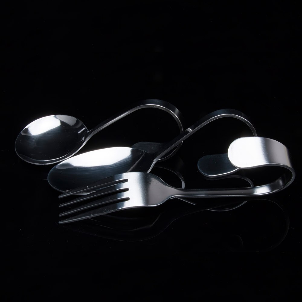 Stainless Steel Cutlery Set Curved Handle Spoon Di... – Grandado