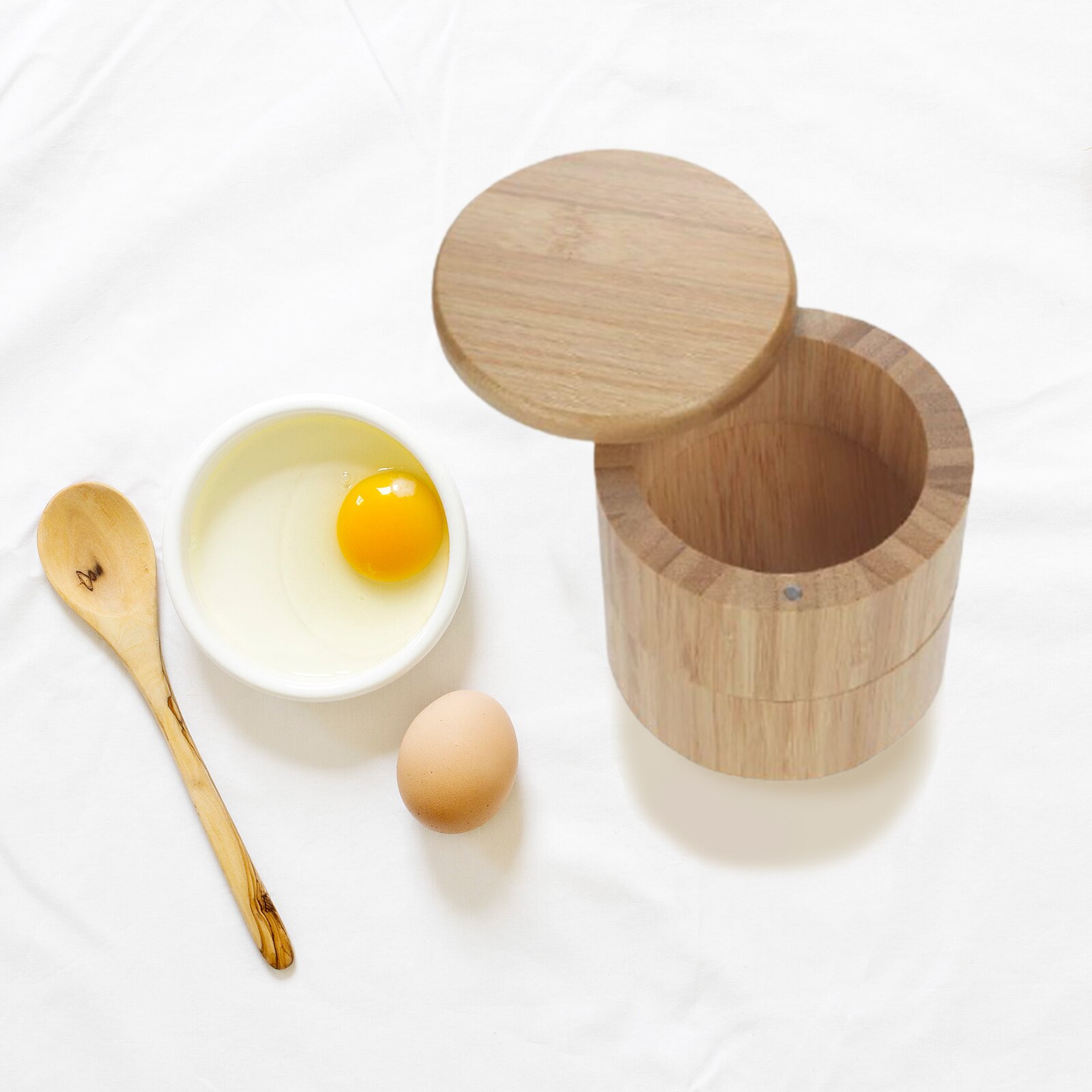 1Pcs Salt Box Storage Boxes Salt Box Wooden Bamboo... – Grandado