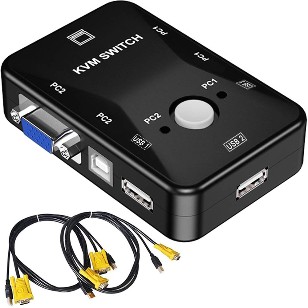 Usb Kvm Switch 2 Port Vga Svga Switch Box Usb 2.0 ... – Vicedeal