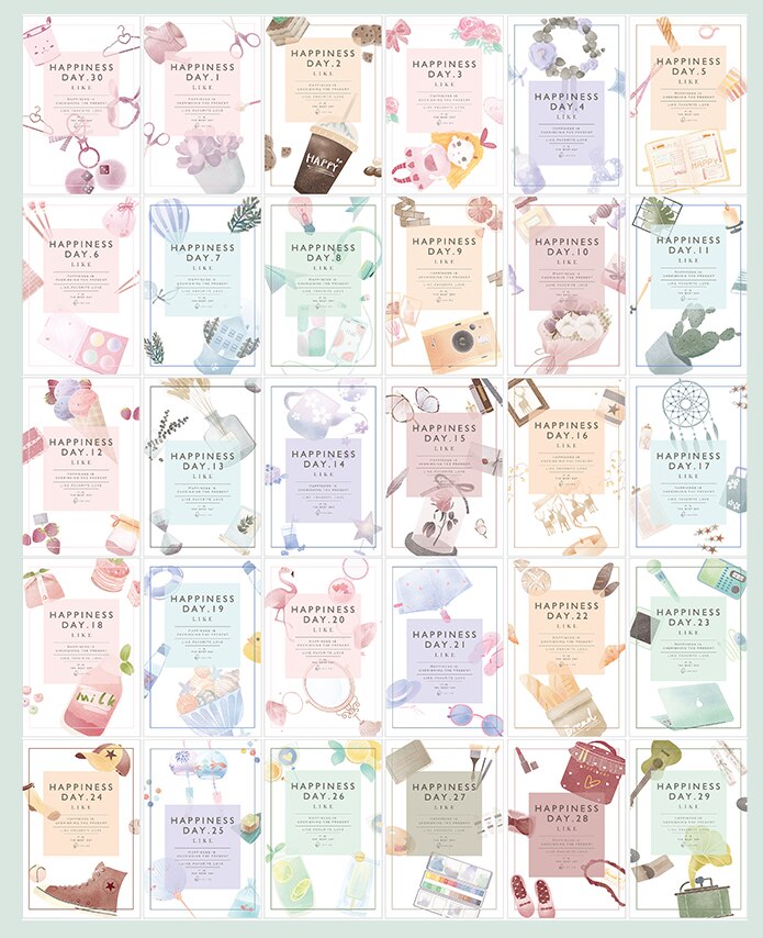 143mmx93mm month happy paper postcard – Vicedeal