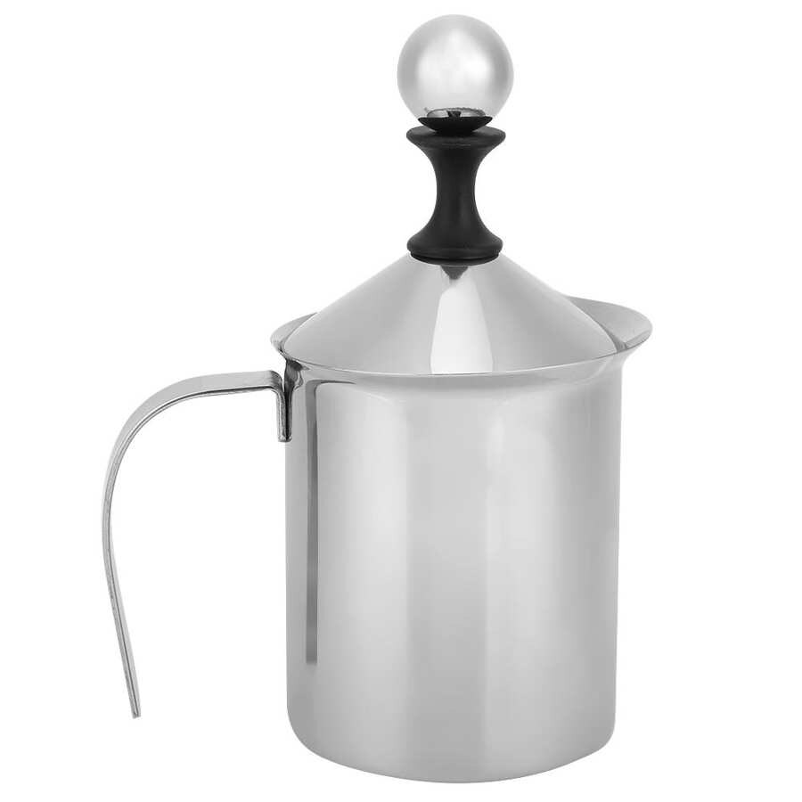 Manual Milk Frother Stainless Steel Milk Foamer Do... – Vicedeal
