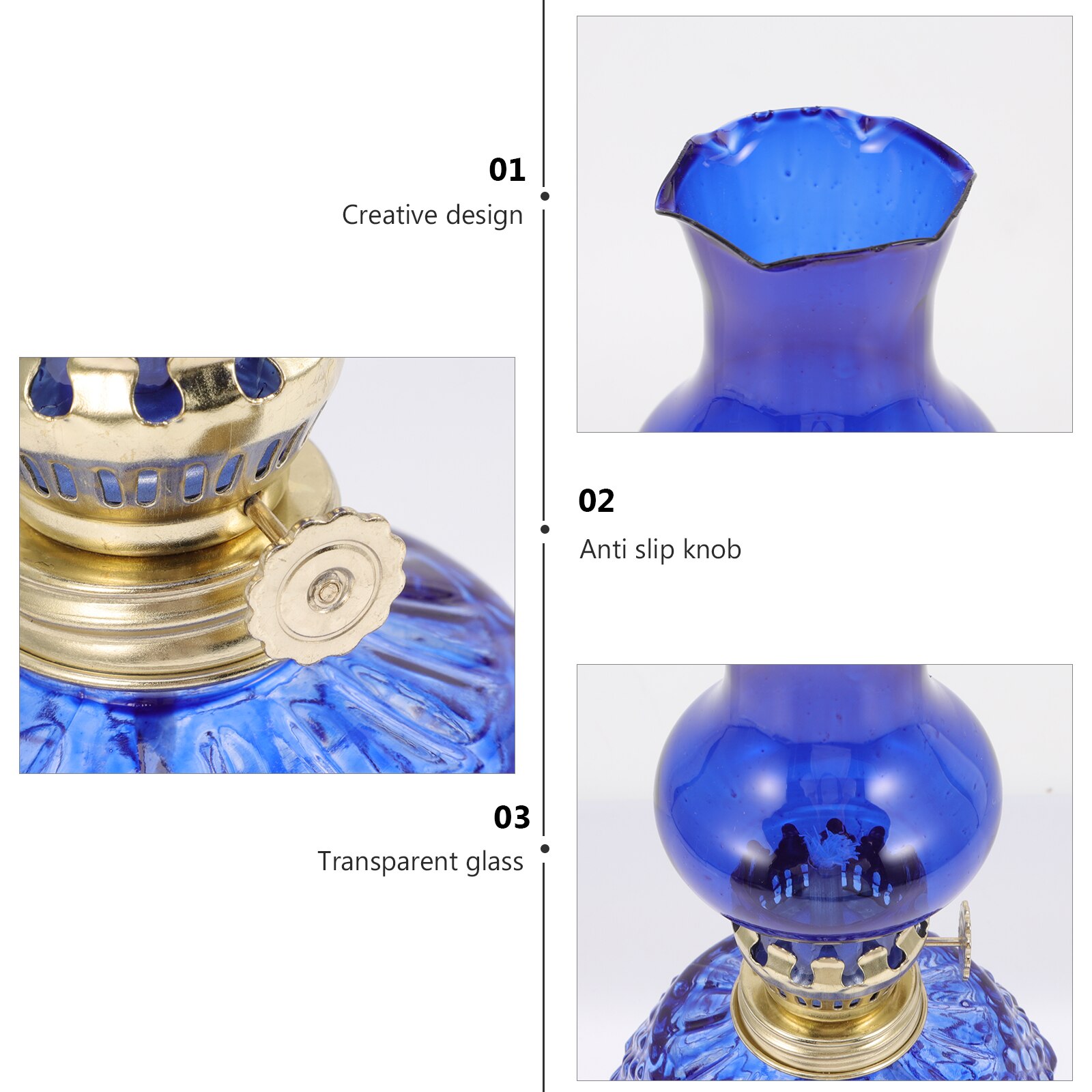 Glass Kerosene Lamp Retro Oil Lamp Butter Lamp Dec... – Grandado