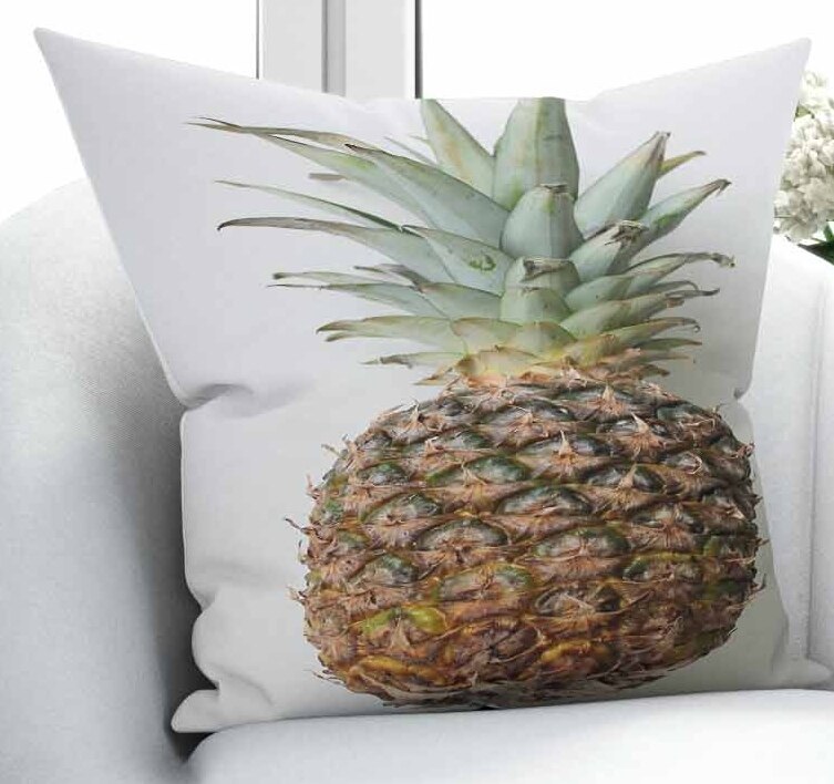 Else White Floor Green Leaves Brown Pineapple 3d P... – Grandado