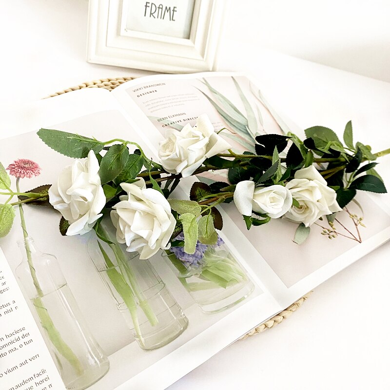 1pcs simulation five roses living room decoration ... – Grandado