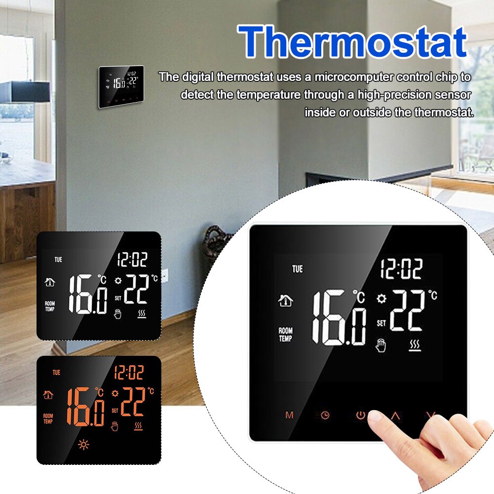 Touch Screen Floor Smart Thermostat Bedroom Temper... – Grandado