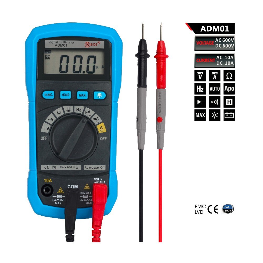 Bside ADM01 Auto Ranging Digital Multimeter DMM DC... – Grandado