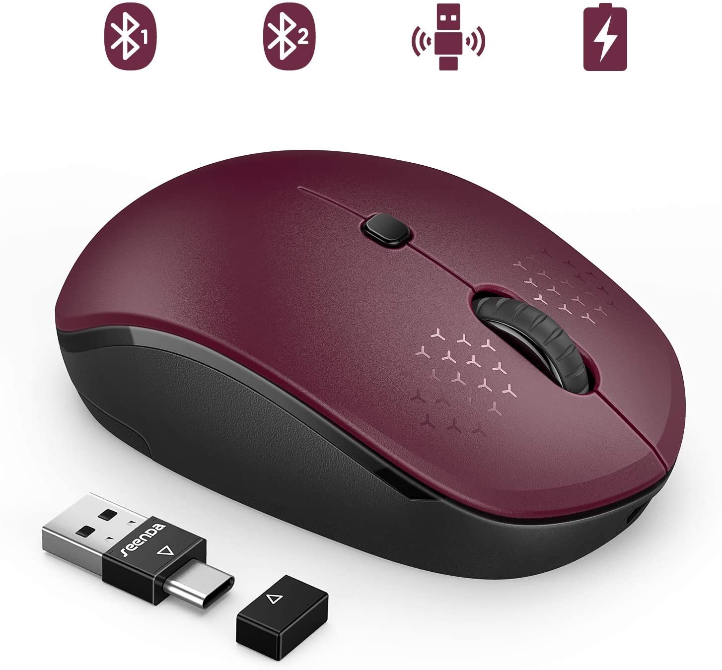 SeenDa Wireless Bluetooth Mouse 3-Mode Rechargeabl... – Grandado