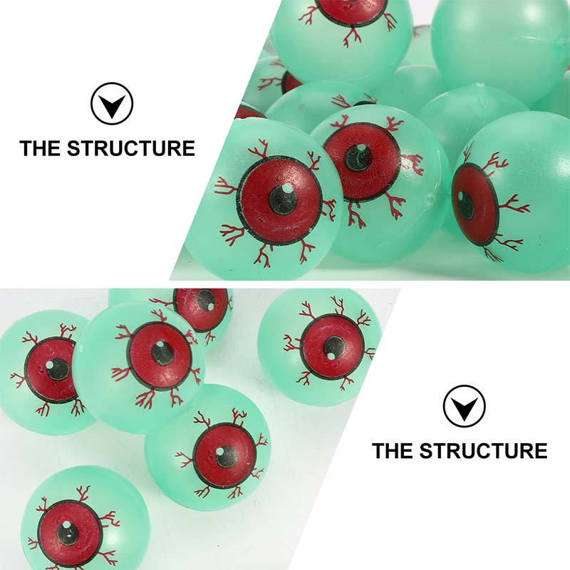 24 Halloween props plastic eyeball glowing eyeball... – Grandado