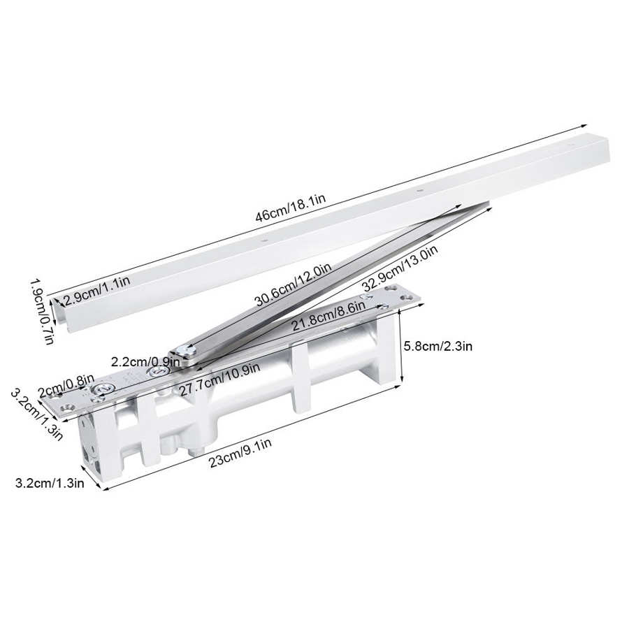 Aluminum Door Closer Automatic Position Concealed ... – Grandado