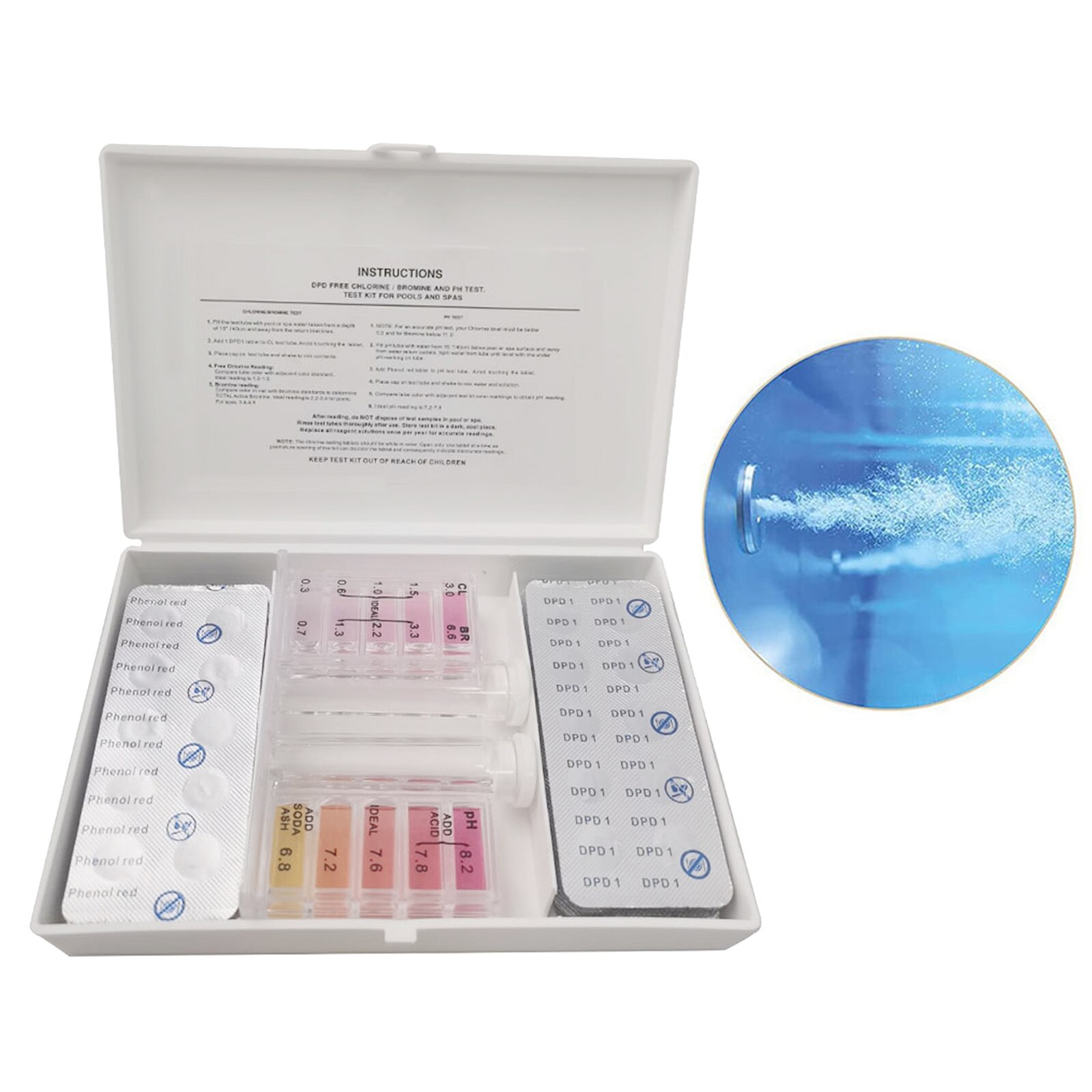 2 In 1 Swimming Pool Spa Water Tester Set with Box... – Grandado