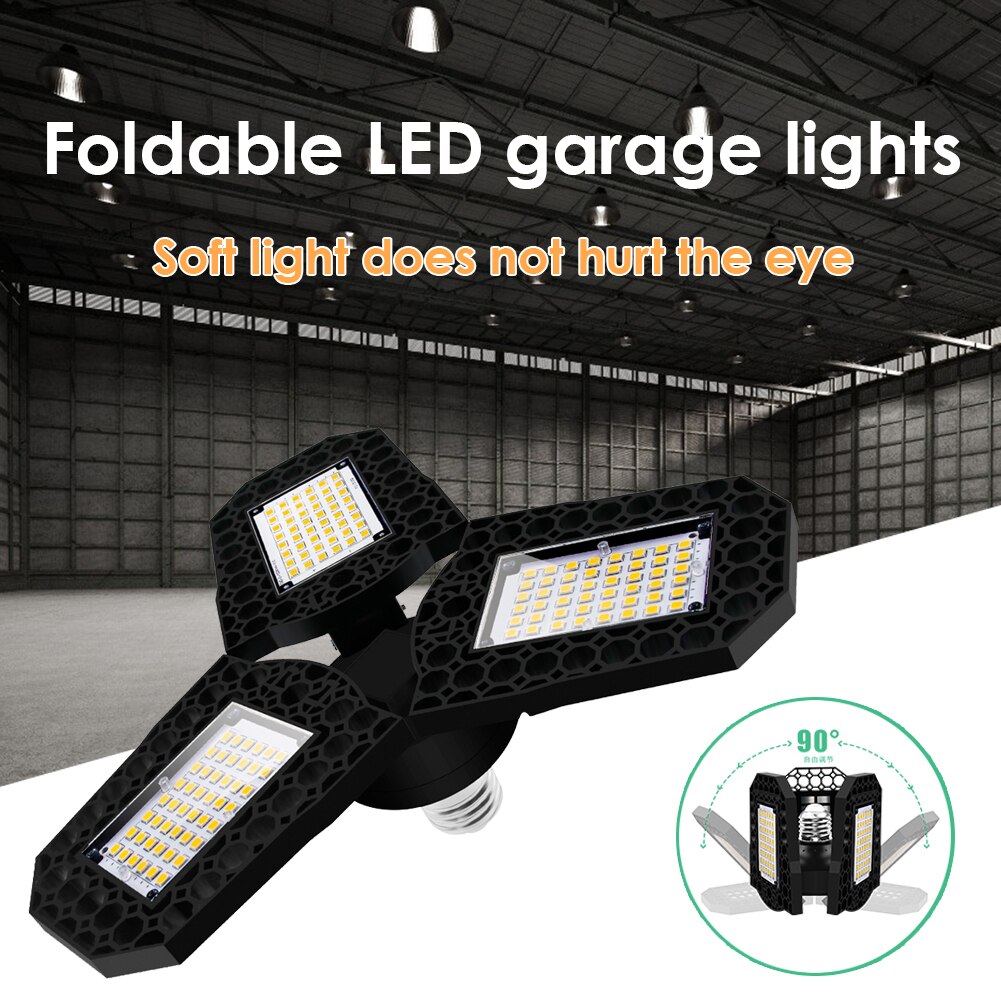 144LED E27 3-Leaf Deformable LED Ceiling Light 85-... – Grandado