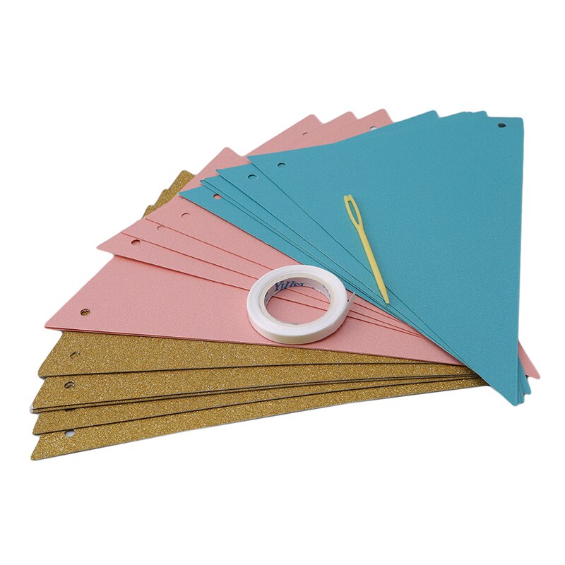 Birthday Banners Flags Delicate Gold Garlands Penn... – Grandado