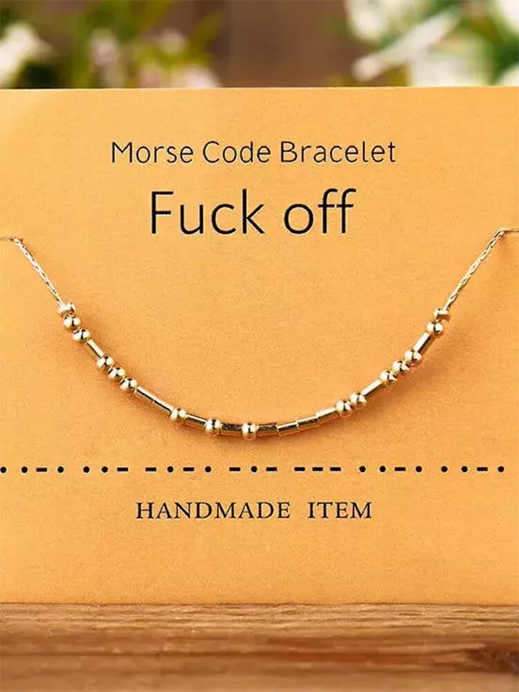 Adjustable Beading Morse Code Adjustable Alloy Bra... – Vicedeal