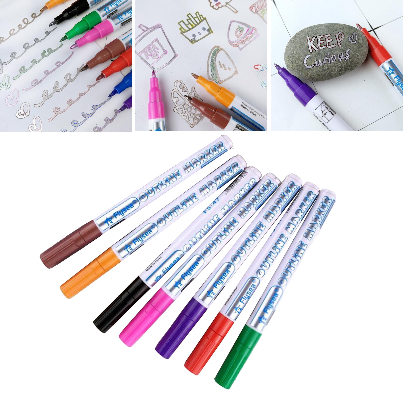 8 / 12pc Acrylic Painting Pens for Rock Painting C... – Grandado