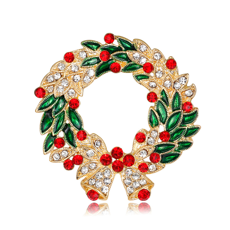 Lady Christmas Brooches Personality Christmas Wrea... – Grandado