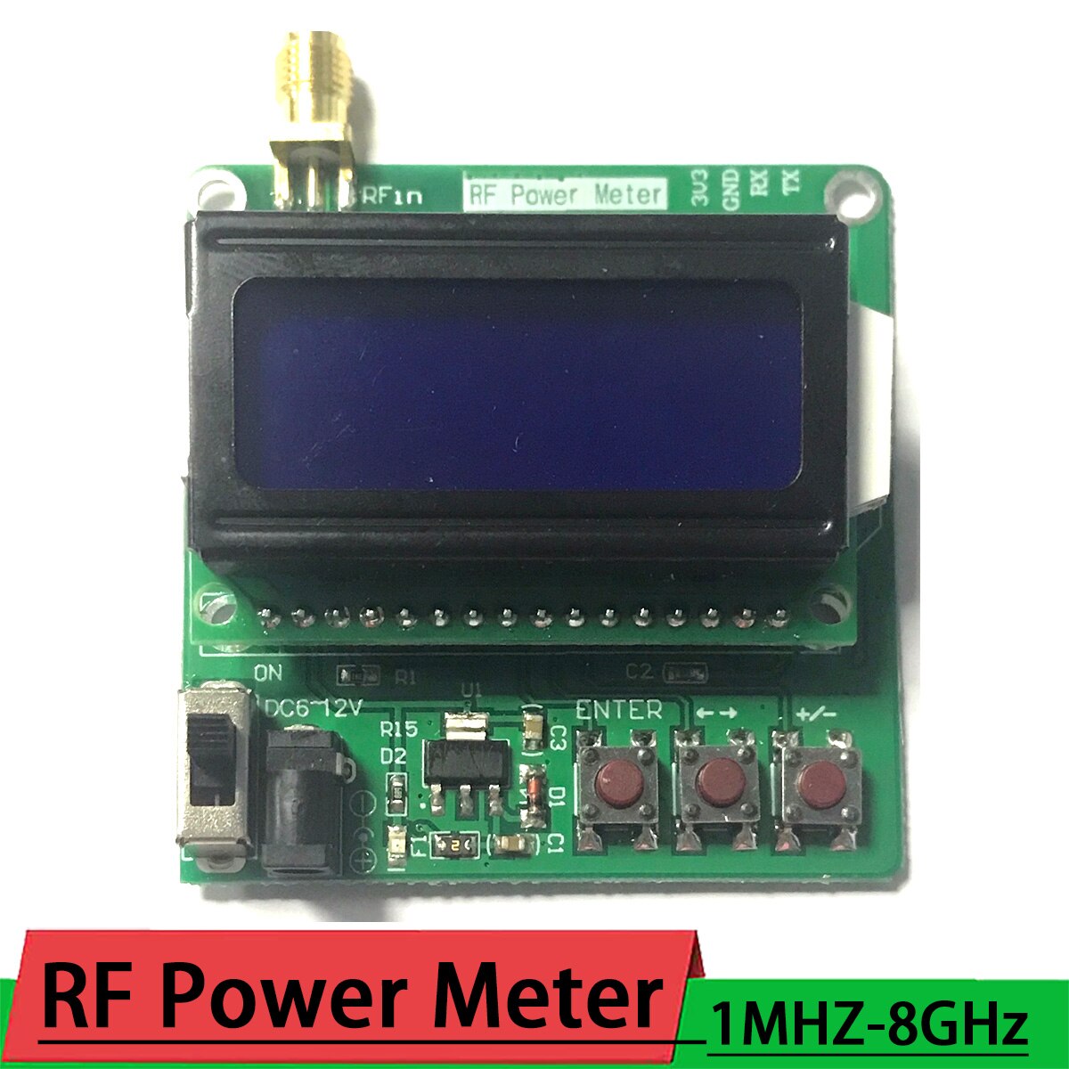 1M-8000MHz RF Power Meter Digital display Radio Fr... – Vicedeal