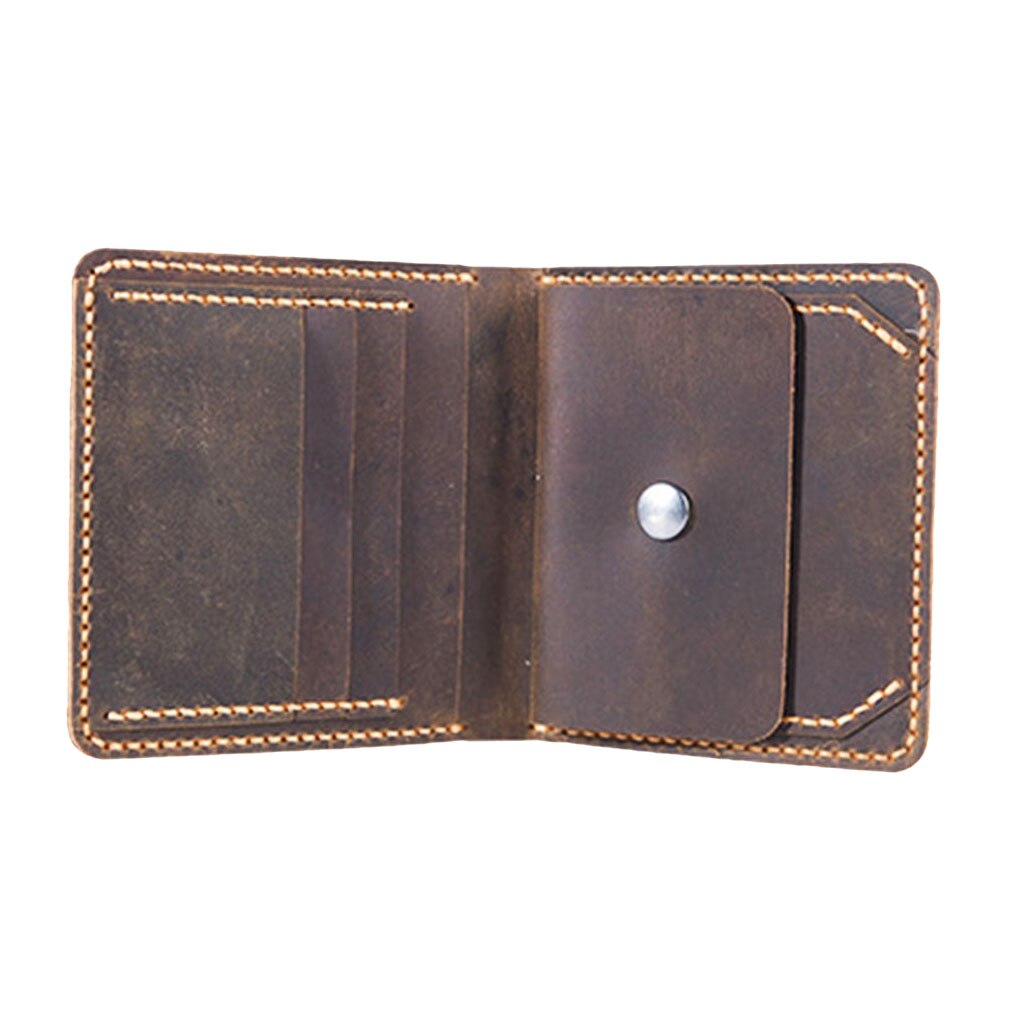 Vintage DIY Leather Short Wallet Purse Card Holder... – Grandado