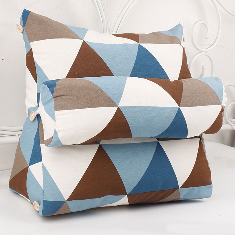 Triangular Backrest Cushion Cotton Linen for Chair... – Vicedeal