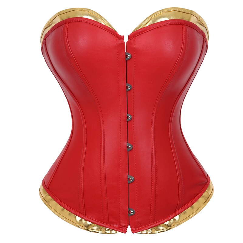 plus size leather corsets steampunk bustier overbu... – Vicedeal