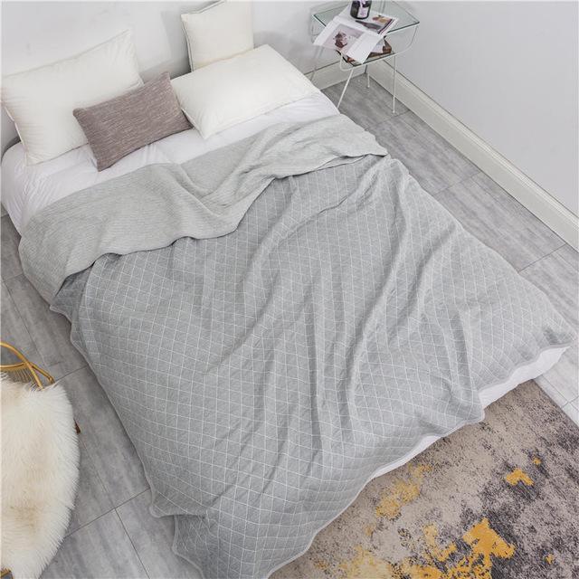 46 100% cotton knitted cover blanket for sofa and ... – Grandado