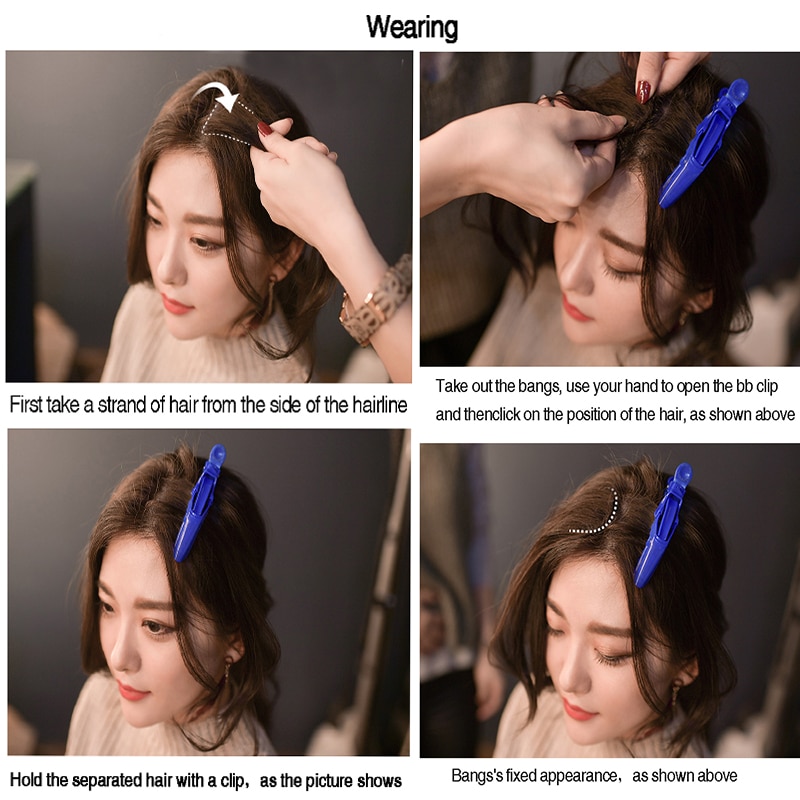 25CM natural color Natural Hairpin in Bangs Front ... – Vicedeal