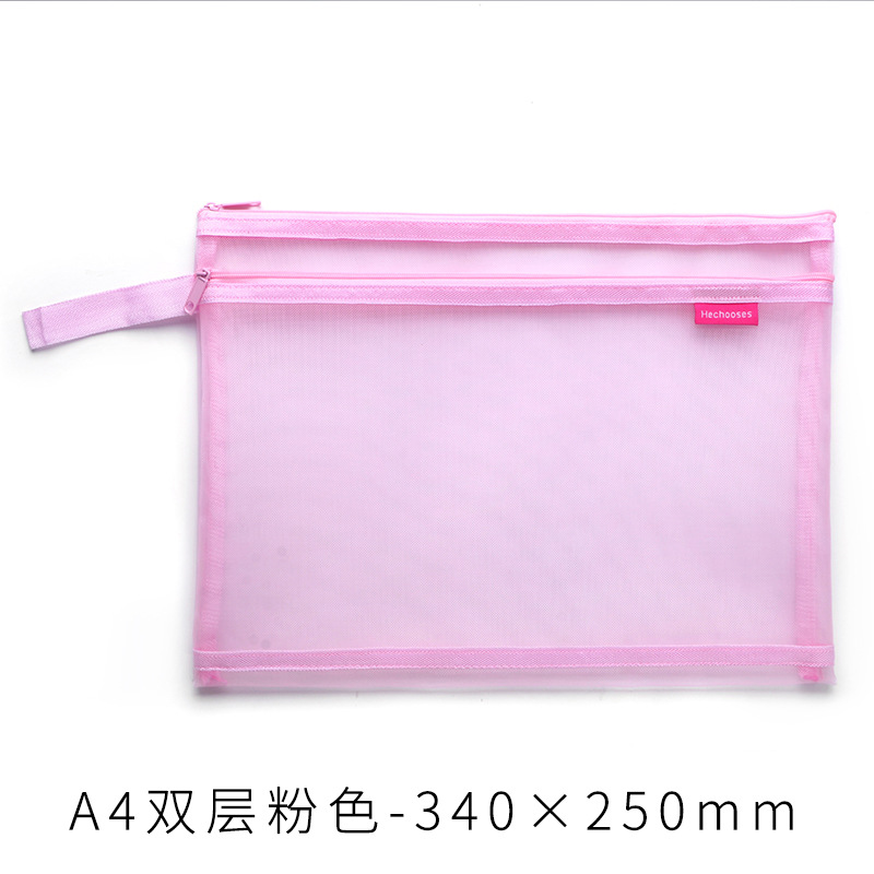 A4 Transparent File Folder Mesh Document Bag Stude... – Grandado