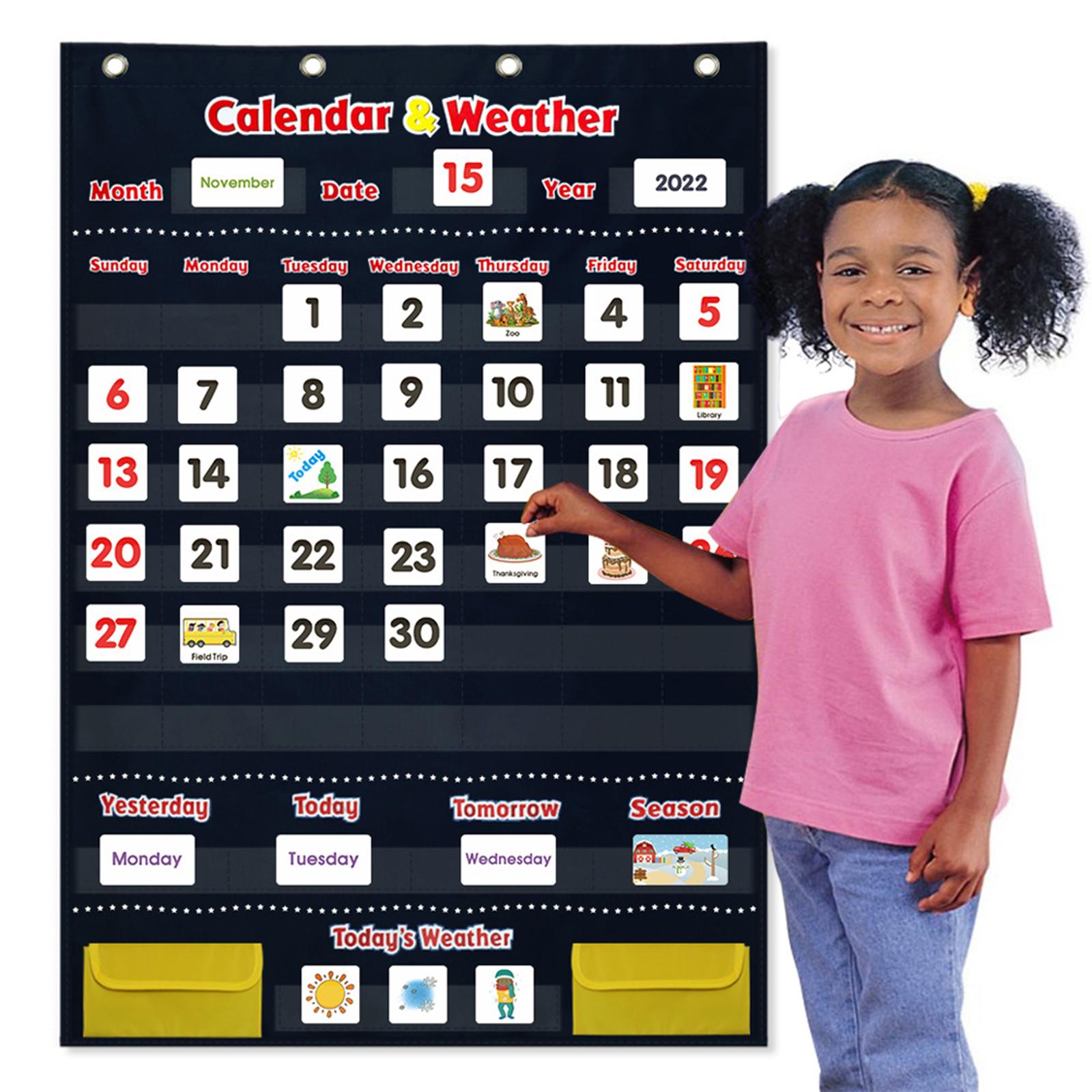 Toddlers Calendar and Weather Pocket Chart Educati... – Grandado
