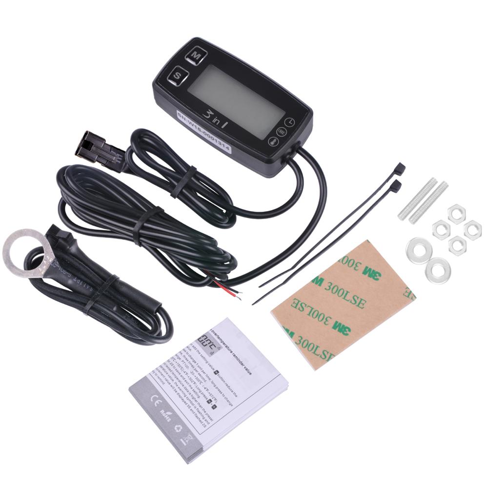 3 in 1 temperatuurmeter thermometer voltmeter klok... – Grandado