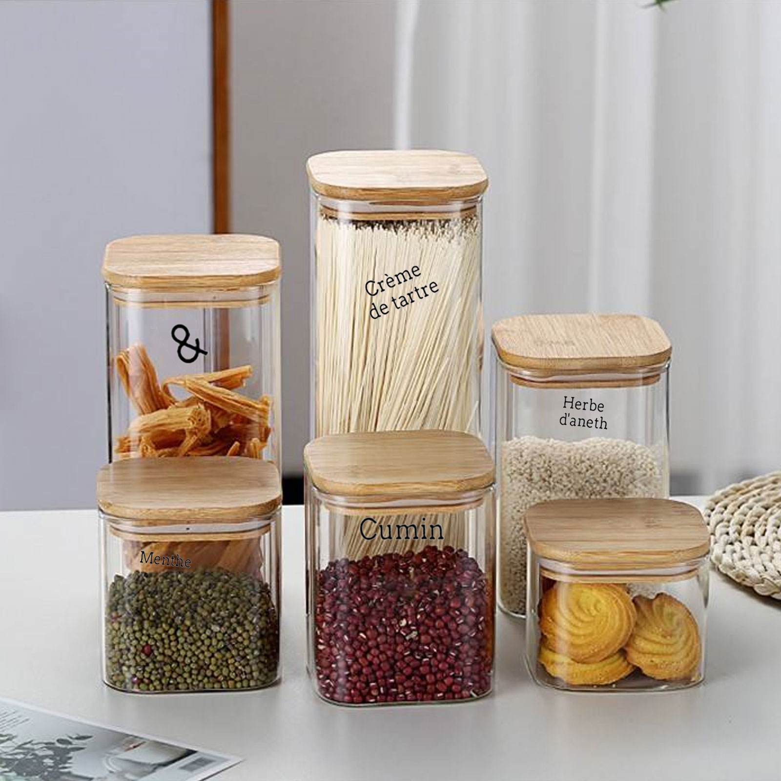 208pcs/8 sets Seasoning Stickers Pantry Stickers F... – Grandado