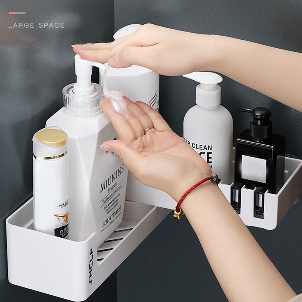 Corner Shower Shelf Bathroom Shampoo Shower Shelf ... – Vicedeal