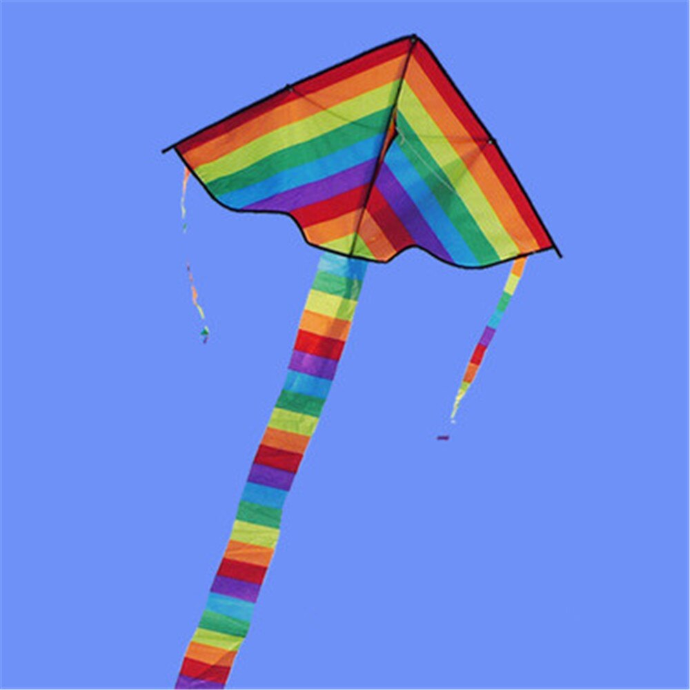 Spring Colorful Rainbow Kite Long Tail Nylon Outdo... – Grandado