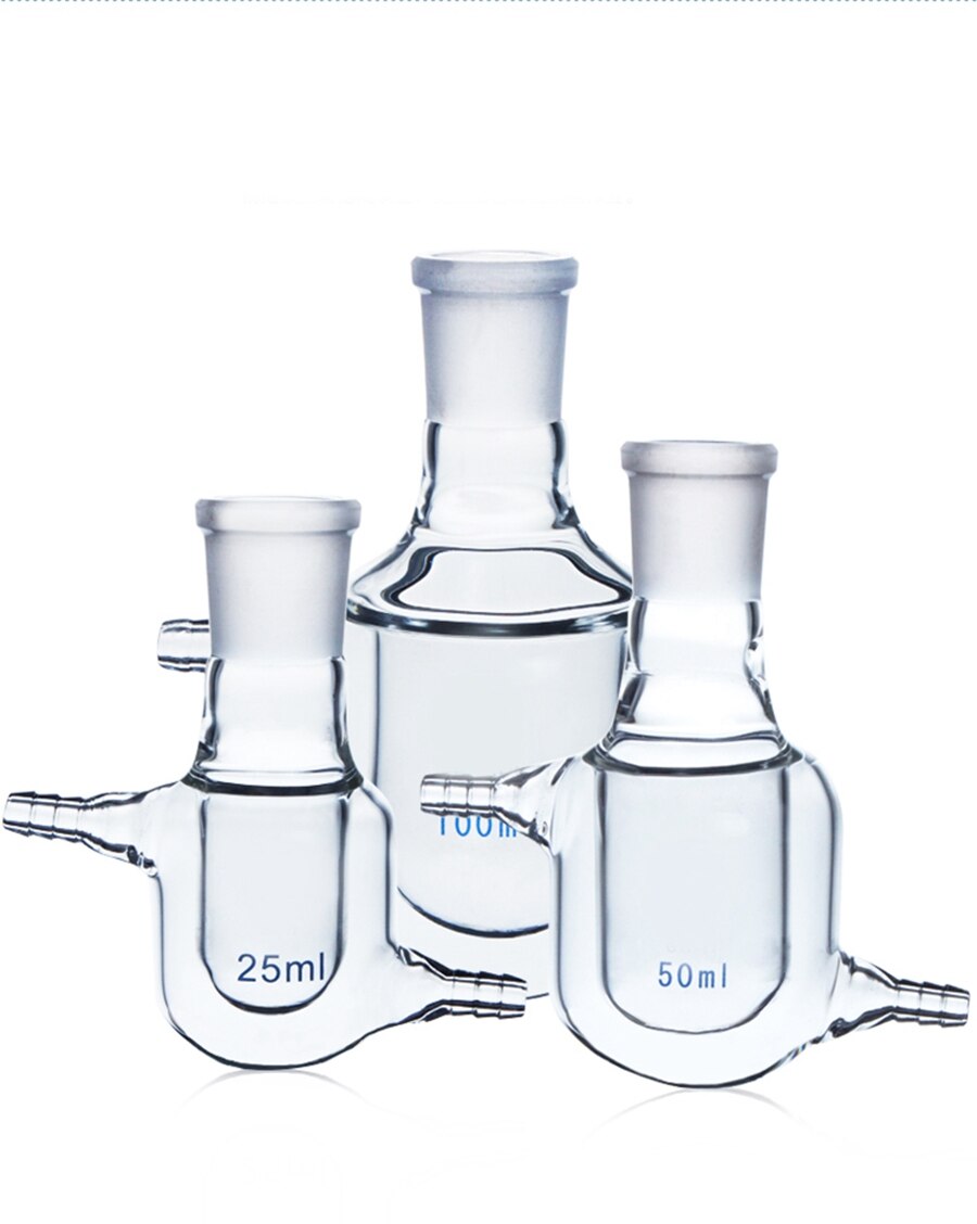 25ml 50ml 100ml Borosilicate Glass 24/29 Joint Jac... – Grandado