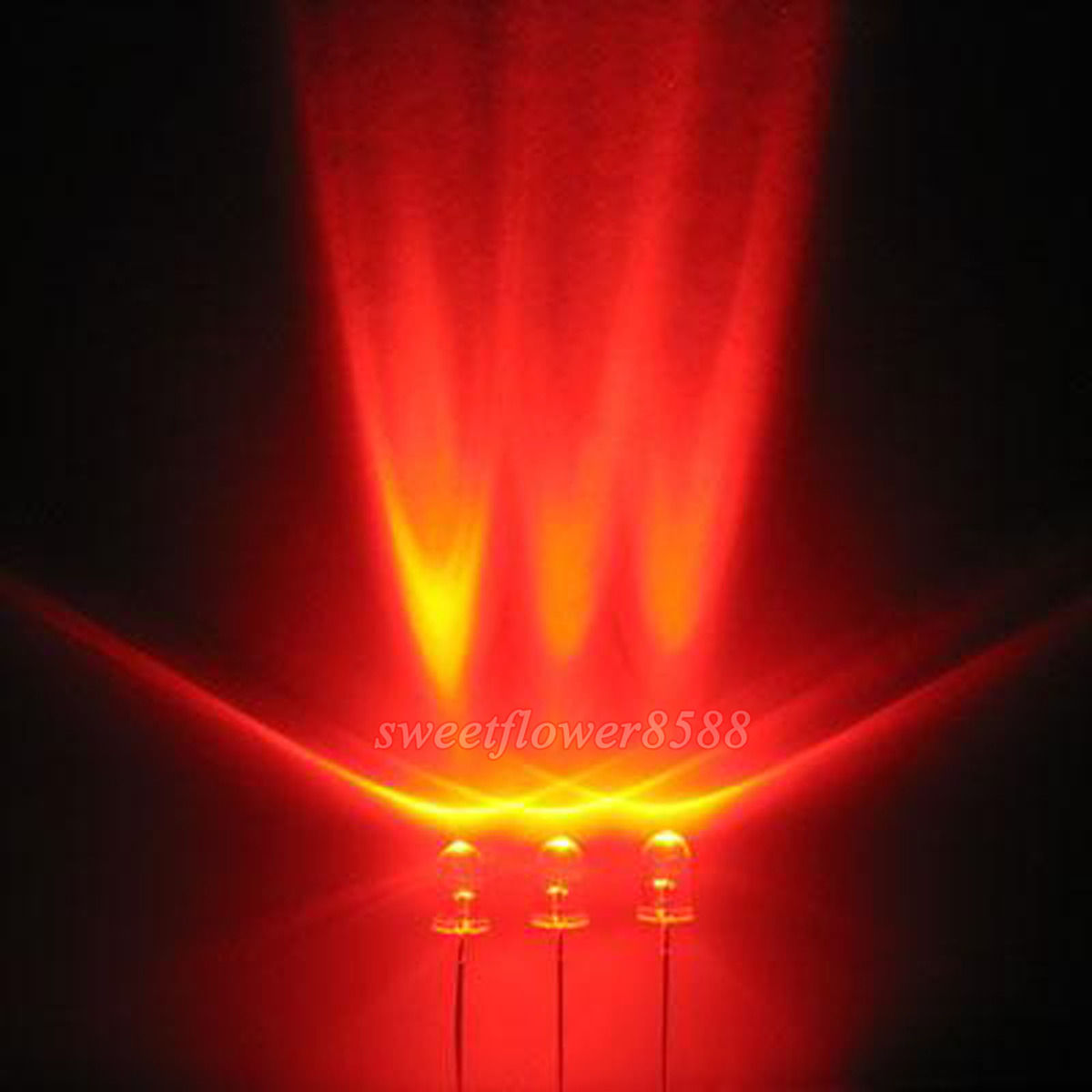 1000 stk 3mm 5000 mcd led lampe ultra kraftigt rød... – Grandado