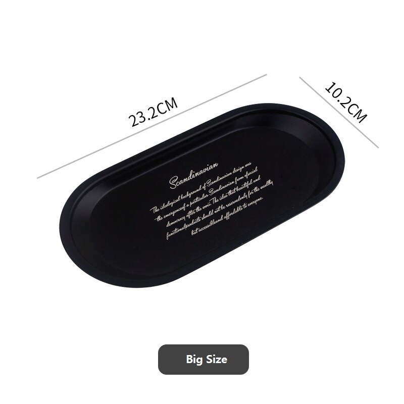 Black Stainless Steel Storage Tray Fruit Dessert P... – Grandado