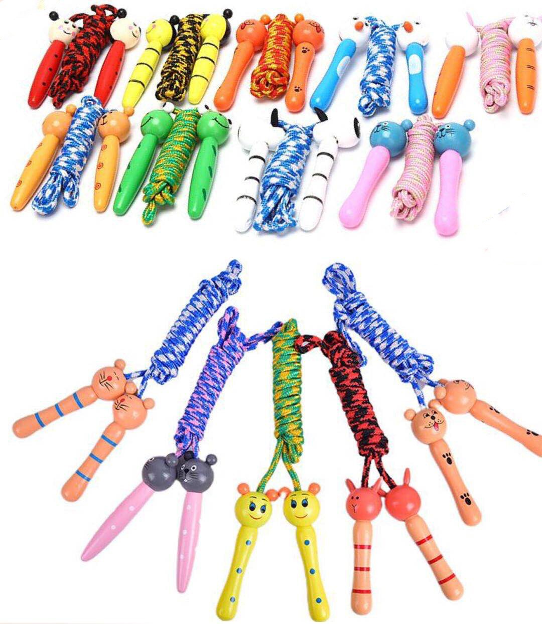Animals Rope 1.98M/2.18M Lovely Cartoon Wood Handl... – Grandado