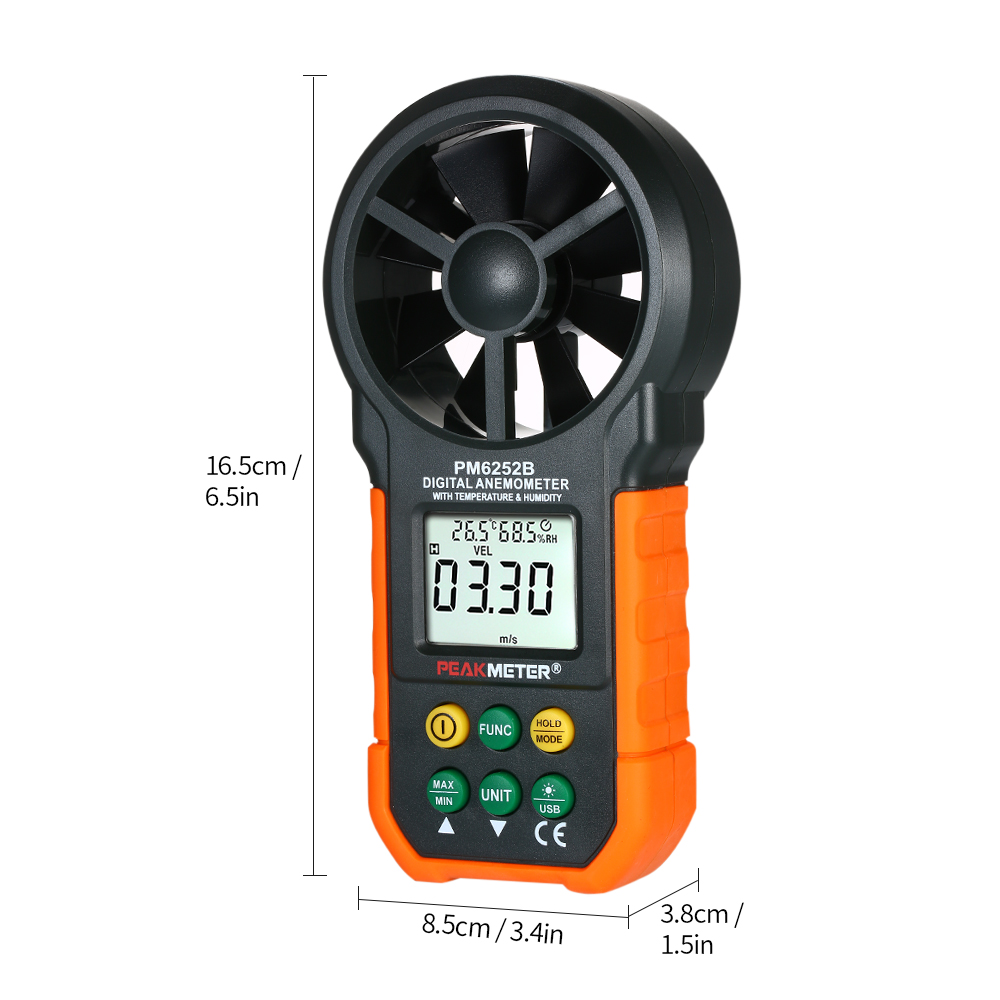 PEAKMETER Digital Anemometer Wind Speed Meter LCD ... – Grandado