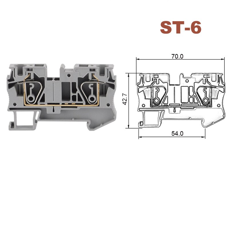 10Pcs Spring Terminal Blocks ST-10 Morsettiera Din... – Grandado