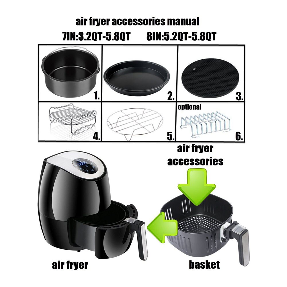 8 Inch Lucht Friteuse Accessoires Voor Airfryer 3.... – Grandado 8 Inch Lucht Friteuse Accessoires Voor Airfryer 3.... – Grandado