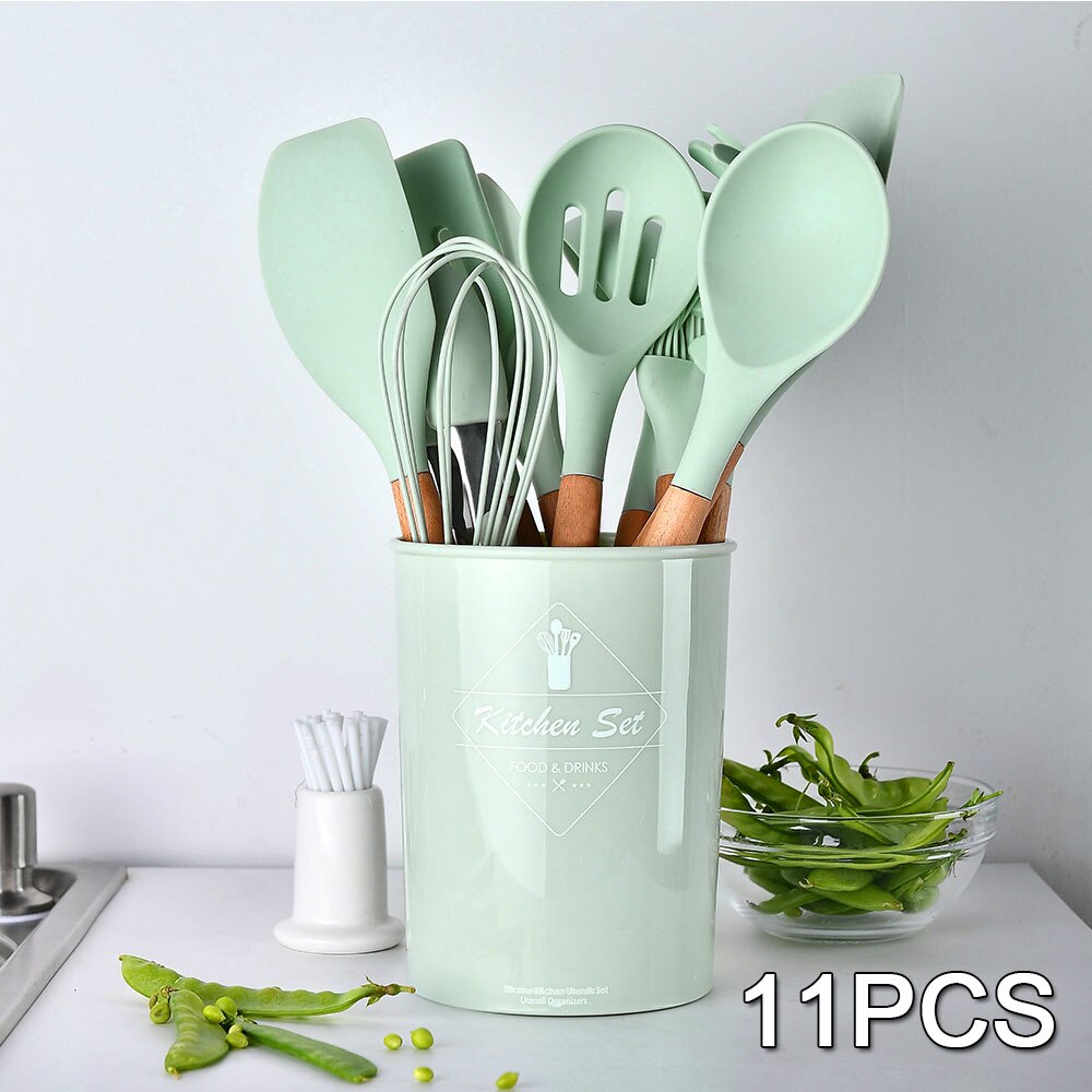 11pcs Cooking Tools Set Premium Silicone Kitchen C... – Vicedeal
