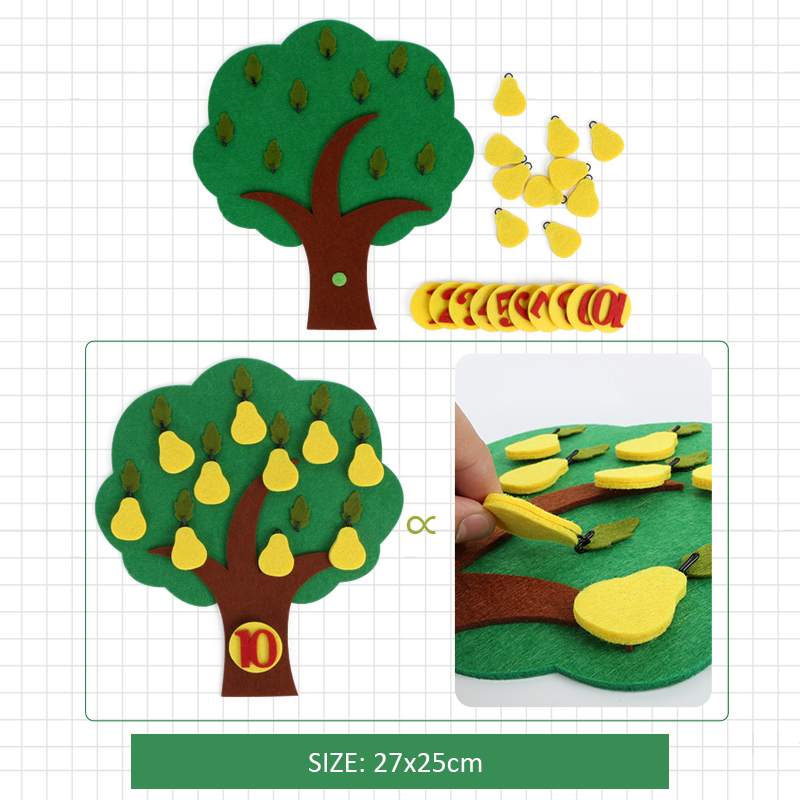 4 Styles DIY Learn Digital Cognitive Matching Felt... – Grandado