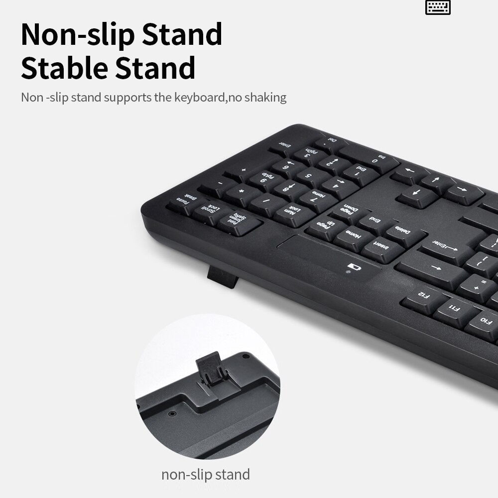 2.4G Wireless Keyboard And Mouse Combo 103 Key Por... – Grandado