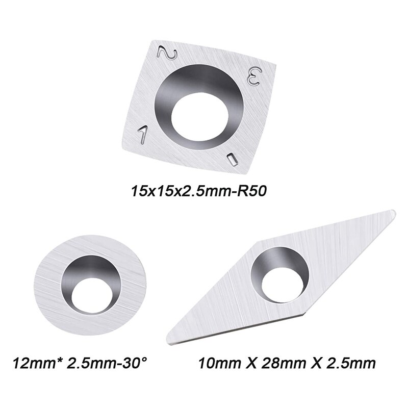 3Pcs Carbide Cutters Inserts Set Carbide Cutters V... – Grandado