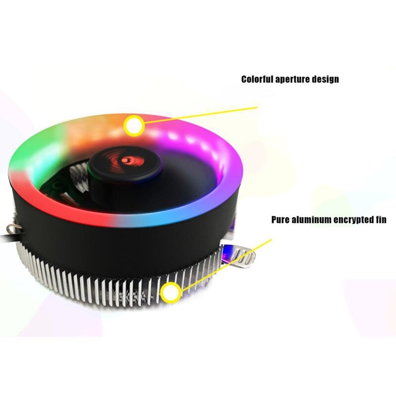 COOLMOON Q2 RGB 3 Pin Cooling Fan Heatsink Compute... – Grandado