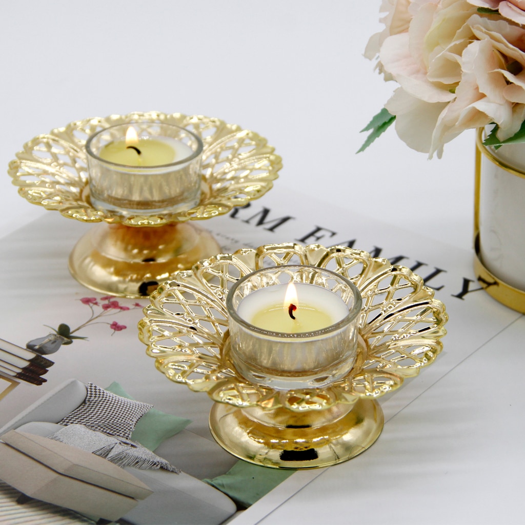 Flower Candle Tea Light Holder Candlestick for Bed... – Grandado