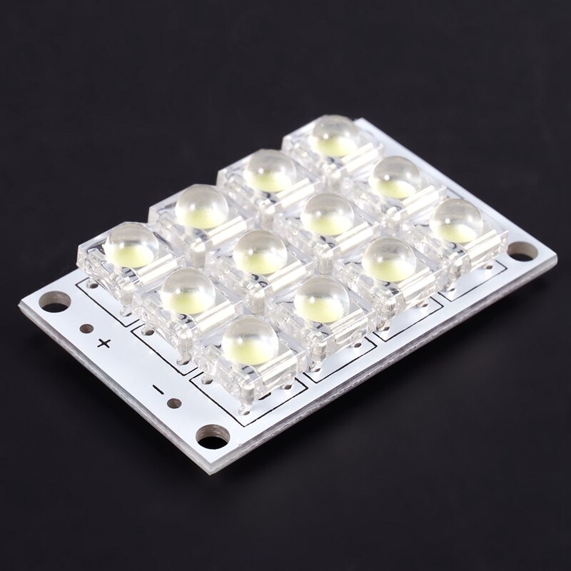 DC 3V 5V 12 LED Super Bright White Piranha LED Cir... – Grandado