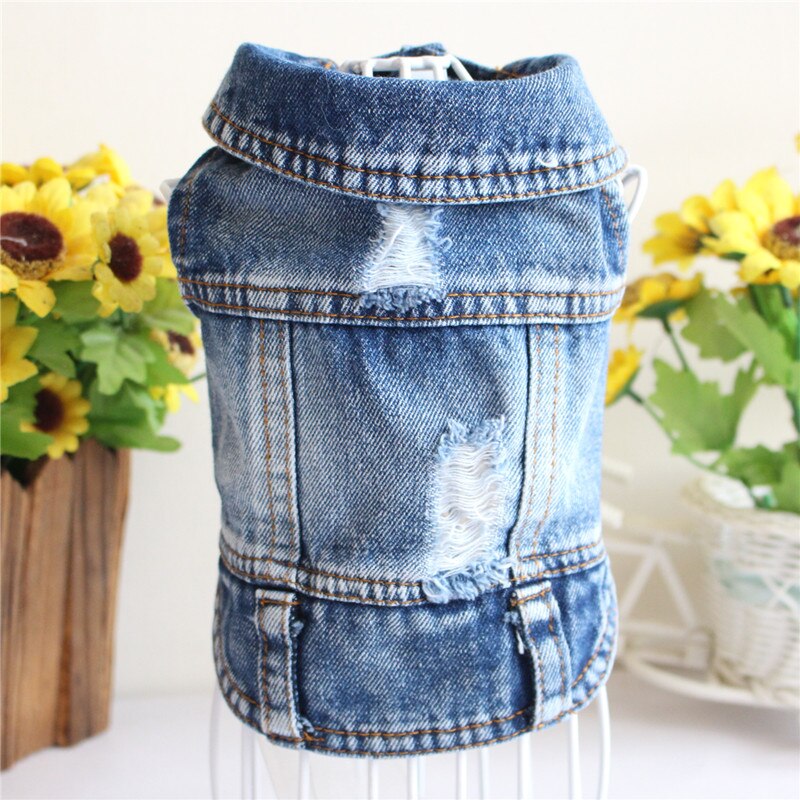 Classic Cool Denim Dog Jacket Spring Autumn Cowboy... – Grandado