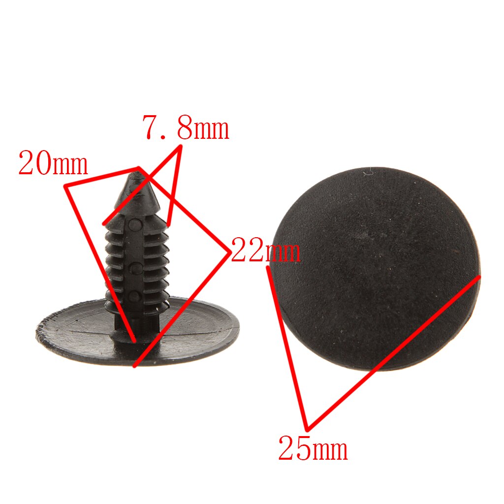 20x auto bil fastgørelsesclips nitte push clips ti... – Grandado
