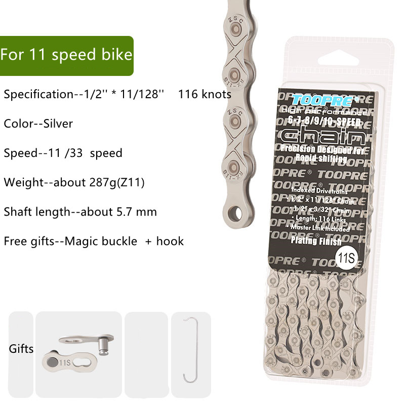 1/6/7/8/9/10/11/12 Speed Bikes Chain Road MTB Bicy... – Grandado