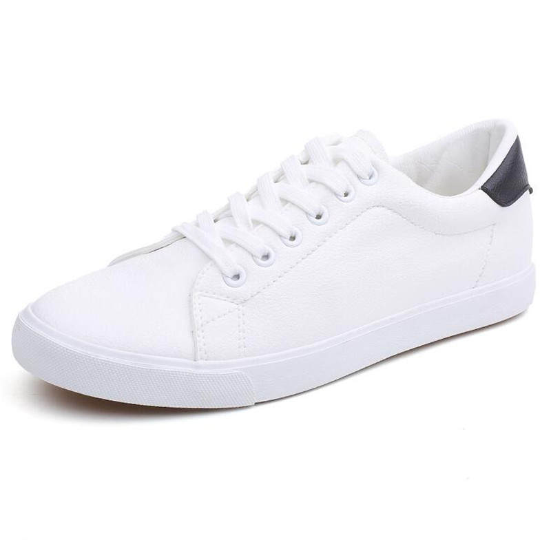 Men's Shoes Spring Autumn PU Leather Lace-Up White... – Grandado