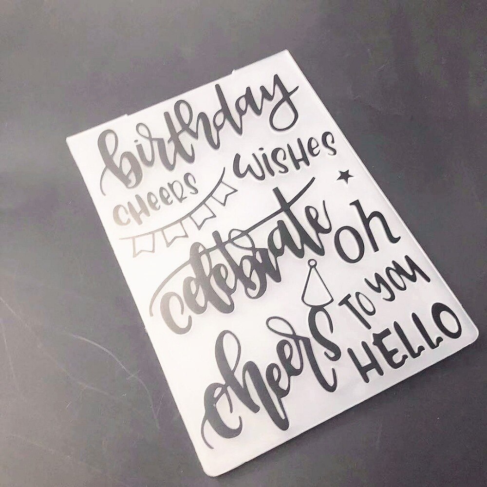 plastic Birthday bunting template craft card makin... – Grandado